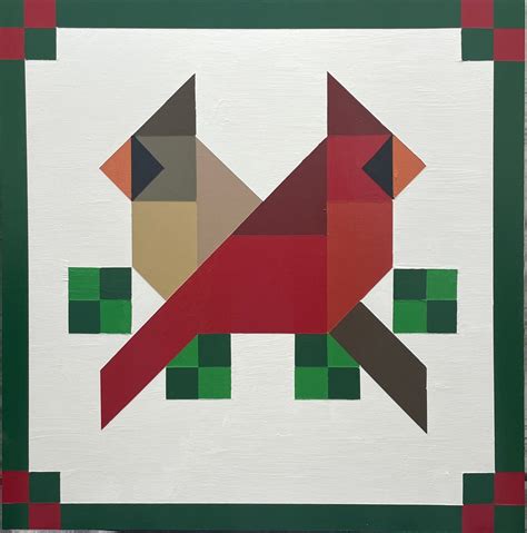 Cardinals Barn Quilt Pattern Diy Barn Quilt Barn Quilt Etsy