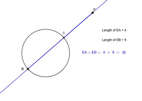 Circle Line Segment Theorems GeoGebra