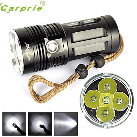Super High Power 8000 LM 6T6 5x CREE XM L T6 LED Flashlight Torch Lamp