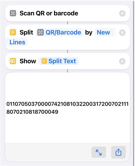 shortcut that scan qr code and extract exp date and lot number r shortcuts