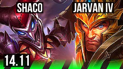 SHACO Vs JARVAN IV JGL 10 1 4 1100 Games Legendary KR Master
