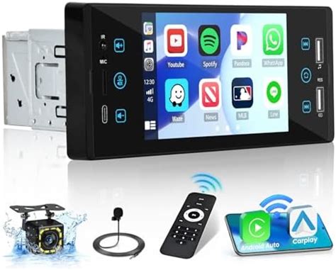 Hikity Radio Coche 1 DIN con Apple CarPlay Inalámbrico Android Auto