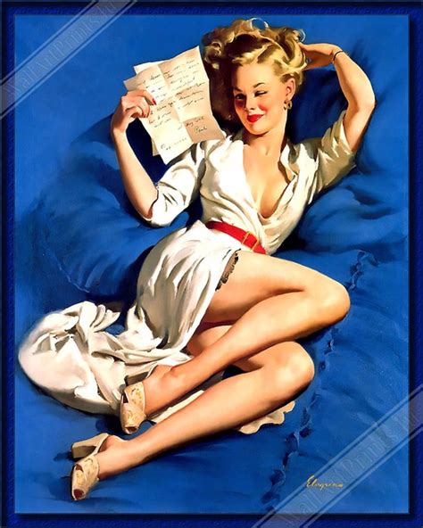 Vintage Pin Up Girl Poster Love Letter Gil Elvgren Etsy