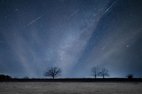 Chuva de meteoros Geminídeas rende imagens impressionantes