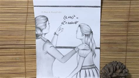 Teacher S Day Drawing How To Draw A Student Giving Gift To The Teacher