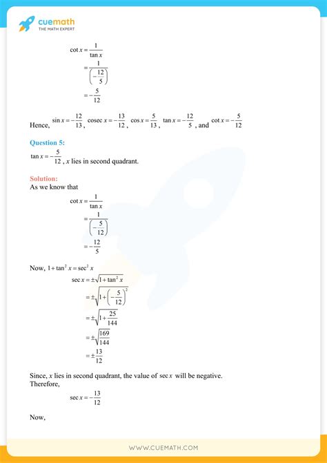 Ncert Solutions For Class Maths Chapter Exercise Trigonometric