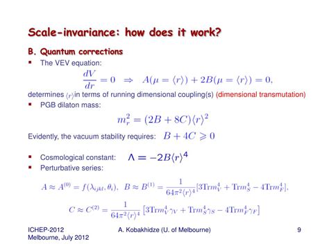 ppt scale invariance and the electroweak symmetry breaking powerpoint presentation id 3353866
