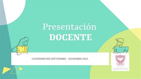 PRESENTACIÓN DOCENTE