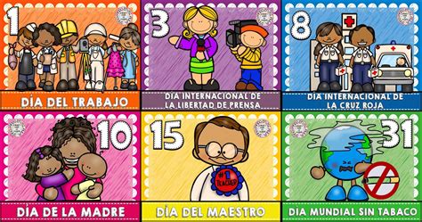 Efemérides mes de mayo 2024 Nuevos Diseños Imagenes Educativas