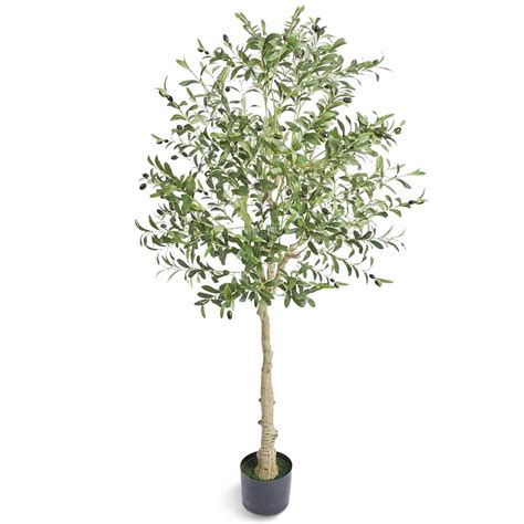 Vevor Ft Artificial Olive Tree Secure Pe Material And Anti Tip Tilt