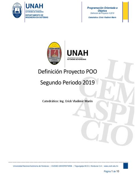 definicion proyecto programacion orientada a objetos pdf bootstrap marco frontal