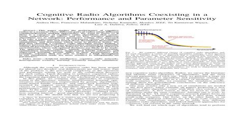 pdf cognitive radio algorithms coexisting in a network · cognitive radio algorithms