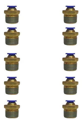 10pz Conexión Rápida Neumática Recta 6mm X 1 8 Ó 1 4 Cuotas sin interés