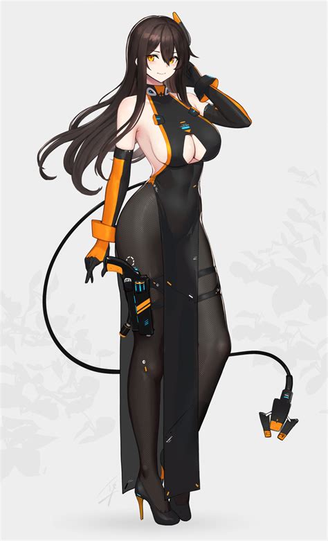 Big Boobs Curvy Sideboob Cleavage Brunette Hayabusa Artist
