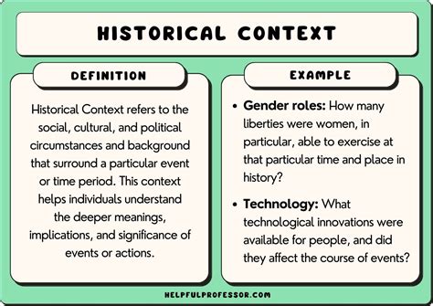 Historical Context Examples
