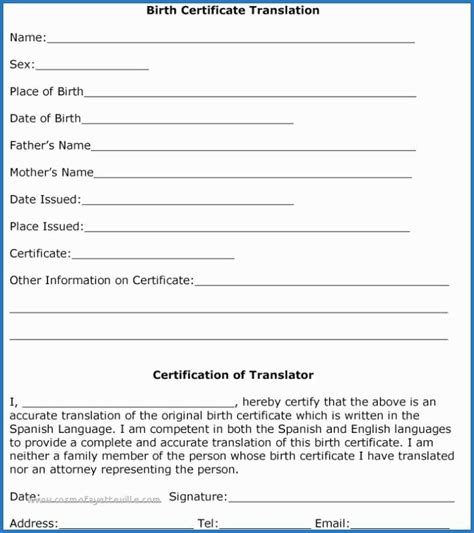 Marriage Certificate Translation From Spanish To English With Birth