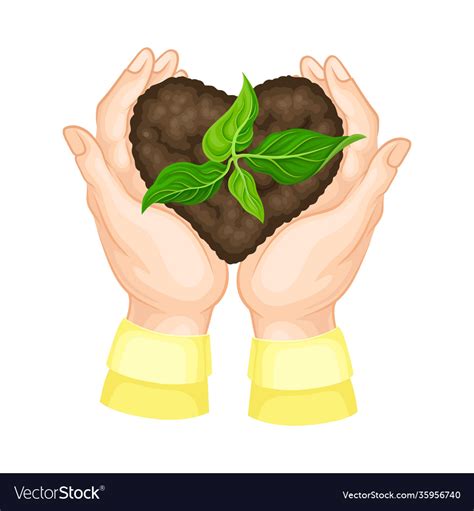 Hand Holding Plant Clipart