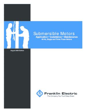 Fillable Online Fs Fed Submersible Motors US Forest Service Fs Fed