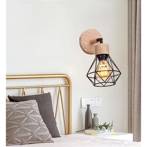IDEGU Retro Lampe Murale En Cage Applique Murale Industrielle Vintage