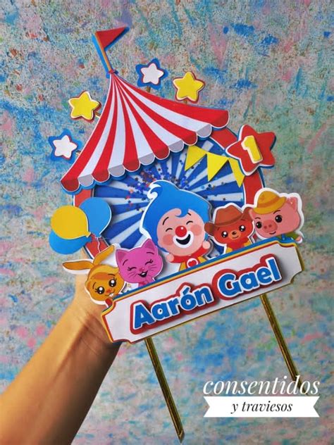 Hermoso topper de plim plim para un hermoso niño en su 1er añito Enamel