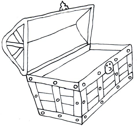 Treasure Chest Clip Art Black And White