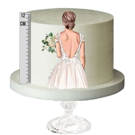WYDRUK CUKROWY NA MASIE PANNA MŁODA 12CM NA TORT 13269351641 Allegro pl