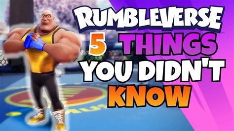 Rumbleverse 5 Things You Didn T Know YouTube