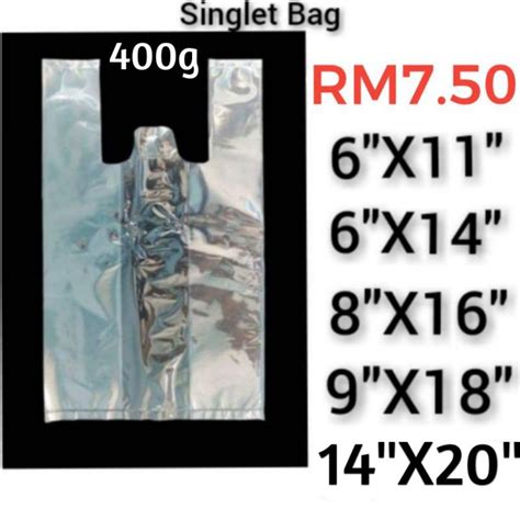 Transparent PP Singlet Plastic Bag 400g PP Clear Plastic Bag Plastik