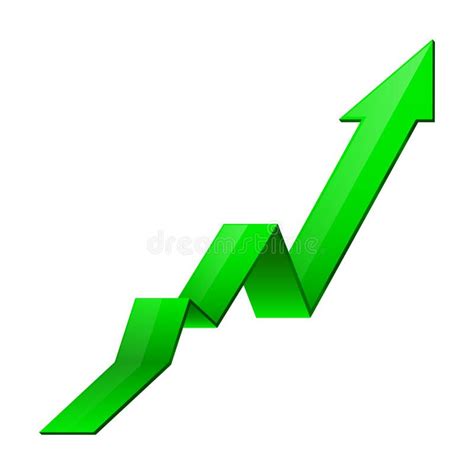 Financial Trend Up Rising Indication Arrow Stock Vector Illustration