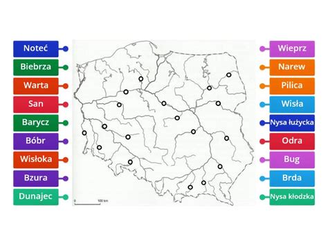 Mapa Rzeki Polski Rysunek Z Opisami