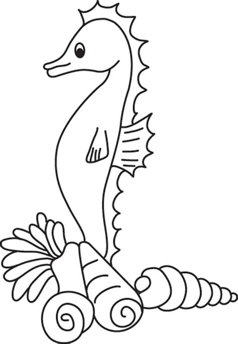 Coloriage Coloriages Animaux Hyppocampe 02 10 Doigts
