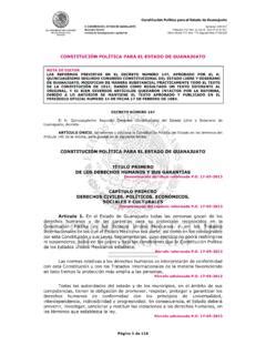 CONSTITUCIÓN POLÍTICA PARA EL ESTADO DE constituci 211 n pol 205