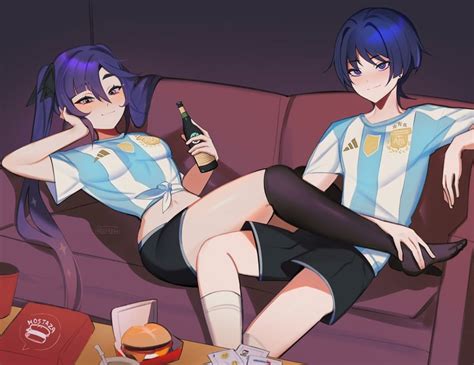 Mona And Scaramouche Genshin Impact And 1 More Drawn By Memeh Danbooru