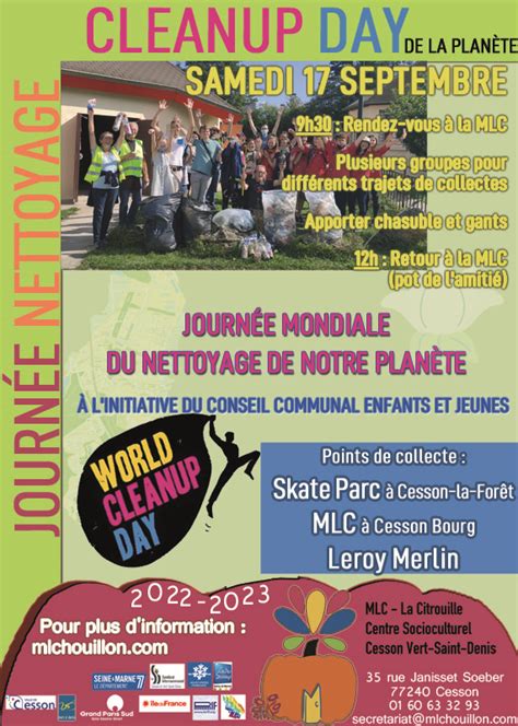 Cleanup Day 2022 à la MLC La Citrouille de Cesson et Vert Saint Denis