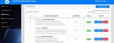 Recruitment Management System In PHP MySQL With Free Source Code