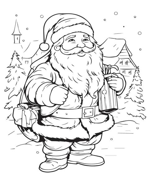 Christmas Adult Coloring Pages 27304548 Vector Art At Vecteezy