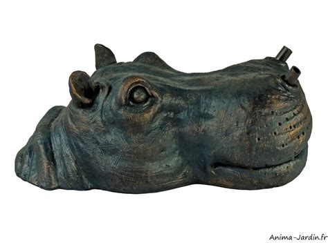 Hippopotame Flottant H 11 Cm Cracheur D Eau Bassin Ubbink Pas Cher