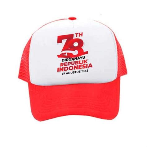 Topi Trucker Jaring Hat Cap Distro 78 TAHUN Indonesia 17 AGUSTUS
