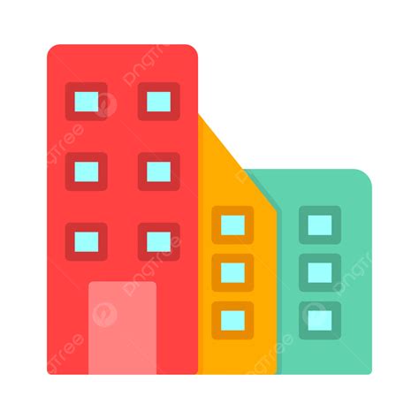 Edificio Plano Icono Vector Png Edificio Valla Oficina Png Y Vector