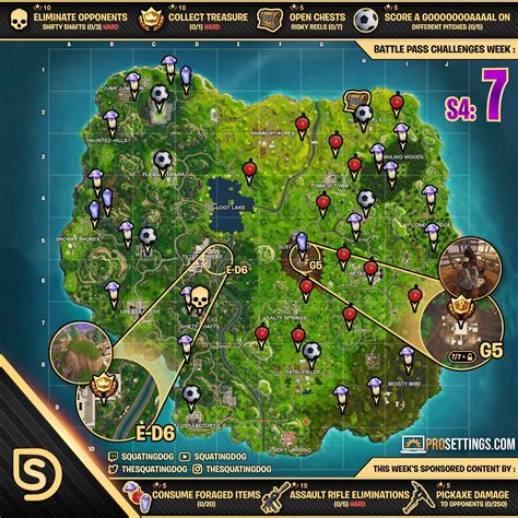 Fortnite S Week Battle Pass Challenges All Inclusive Cheat Sheet