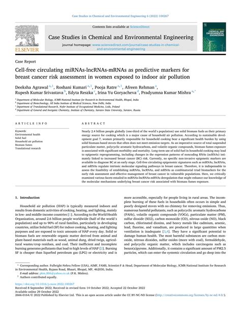 PDF Cell Free Circulating MiRNAs LncRNAs MRNAs As Predictive Markers