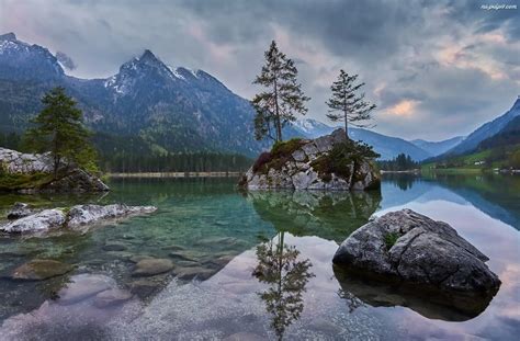 Kamienie Skały Gmina Berchtesgadener Jezioro Hintersee Niemcy