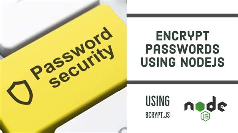 how to encrypt or hash passwords in javascript nodejs youtube