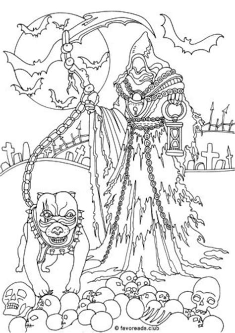 Grim Reaper Coloring Pages