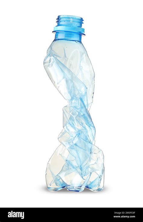 Small Crushed Plastic Bottle On White Background Stock Photo Alamy