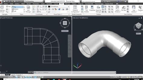 Autocad 3D Cara Buat Sambungan Pipa 90 YouTube