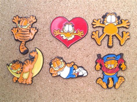 Vintage Garfield The Cat Pins Garfield Heart Garfield Moon And Other