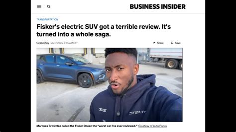 Marques Brownlee Called The Fisker Ocean The Worst Car I Ve Ever