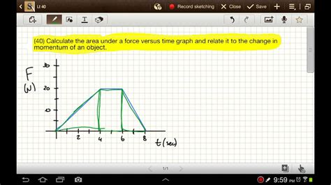 how to calculate impulse using a force vs time graph youtube