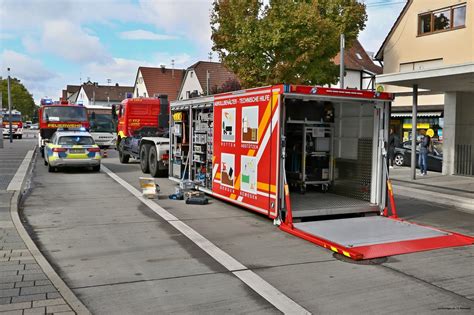Feuerwehr Freiberg Am Neckar Ansicht Einsatz